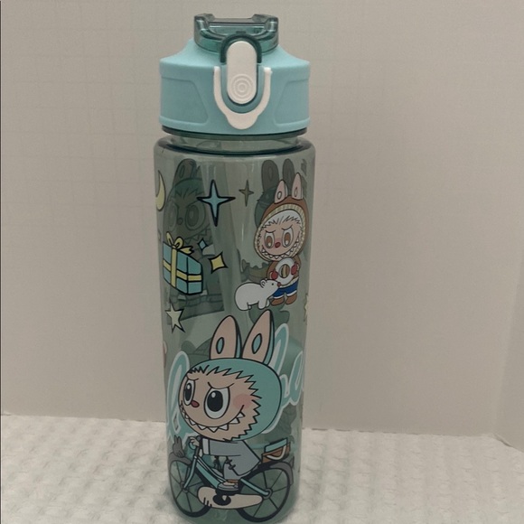 Other | Labubu Ride Clear Plastic Bottle Green Kids 70mi 32oz Drink ...